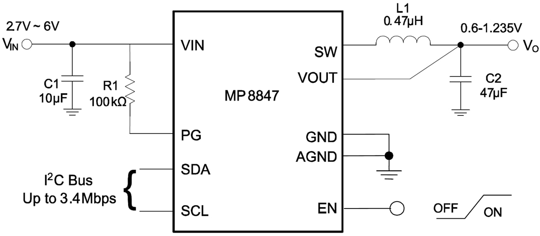 MP8847 Synchronous Step-Down Converter - MPS | Mouser