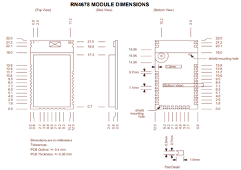 RN4678 BLUETOOTH®デュアル・モード・モジュール - Microchip Technology | Mouser