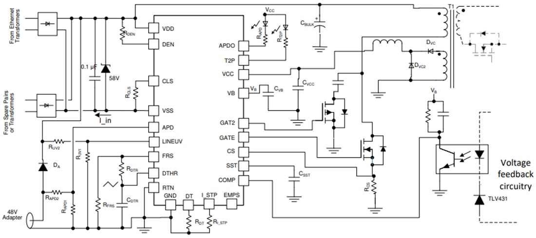 TPS23734 IEEE 802.3bt PoE PD IC - TI | Mouser
