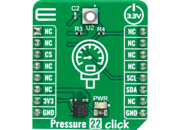 MIKROE-5774 Pressure 22 Click - Mikroe | Mouser