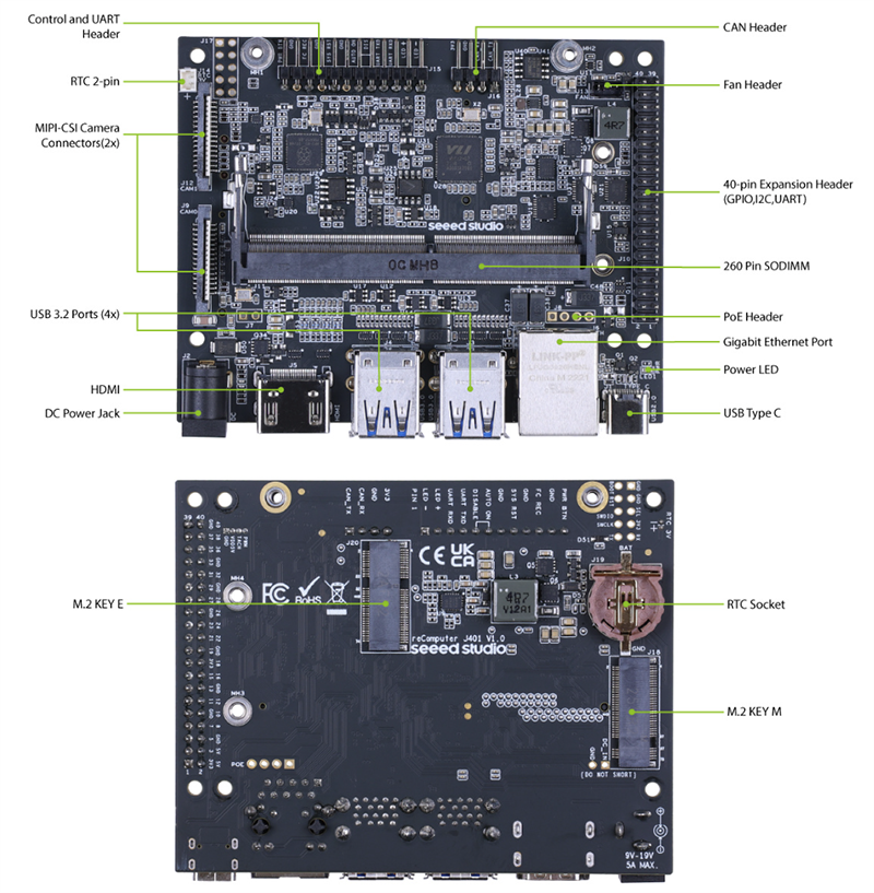 reComputer J401 キャリアボード - Seeed Studio | Mouser