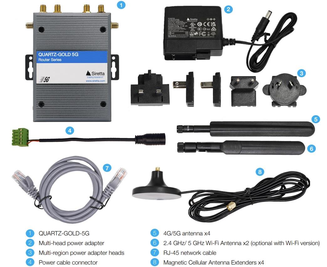 QUARTZ-GOLD-5G Routers - Siretta | Mouser