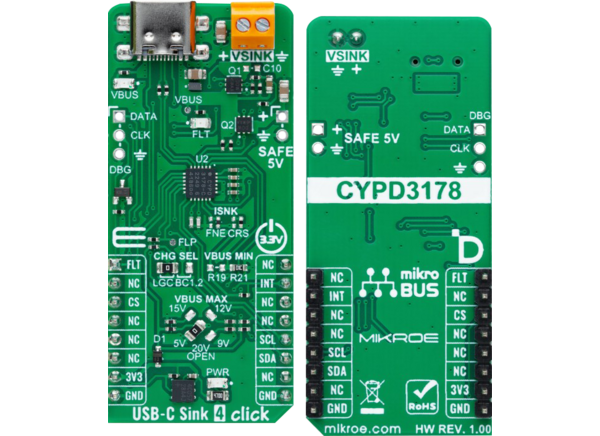 USB-C™ Sink 4 Click - Mikroe | Mouser