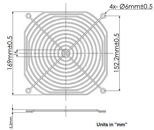 G180-12 Fan Finger Guard - Orion | Mouser
