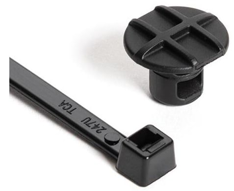 Solar Button Mounts with Cable Tie - HellermannTyton | Mouser