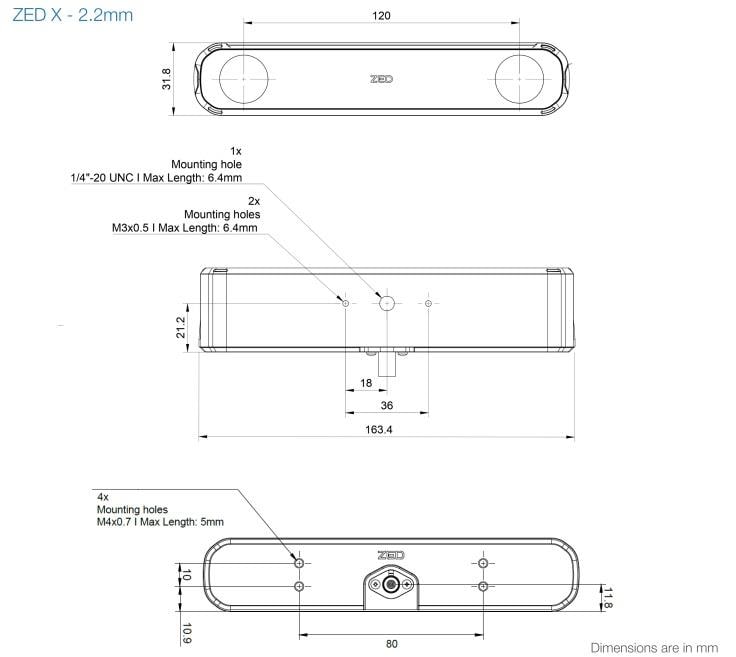 ZED X Stereo Camera - StereoLabs | Mouser