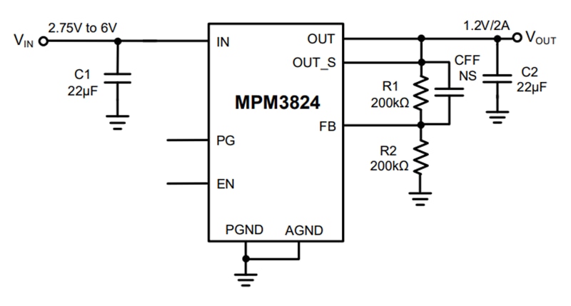 MPM3824 Synchronous Step-Down Power Module - MPS | Mouser