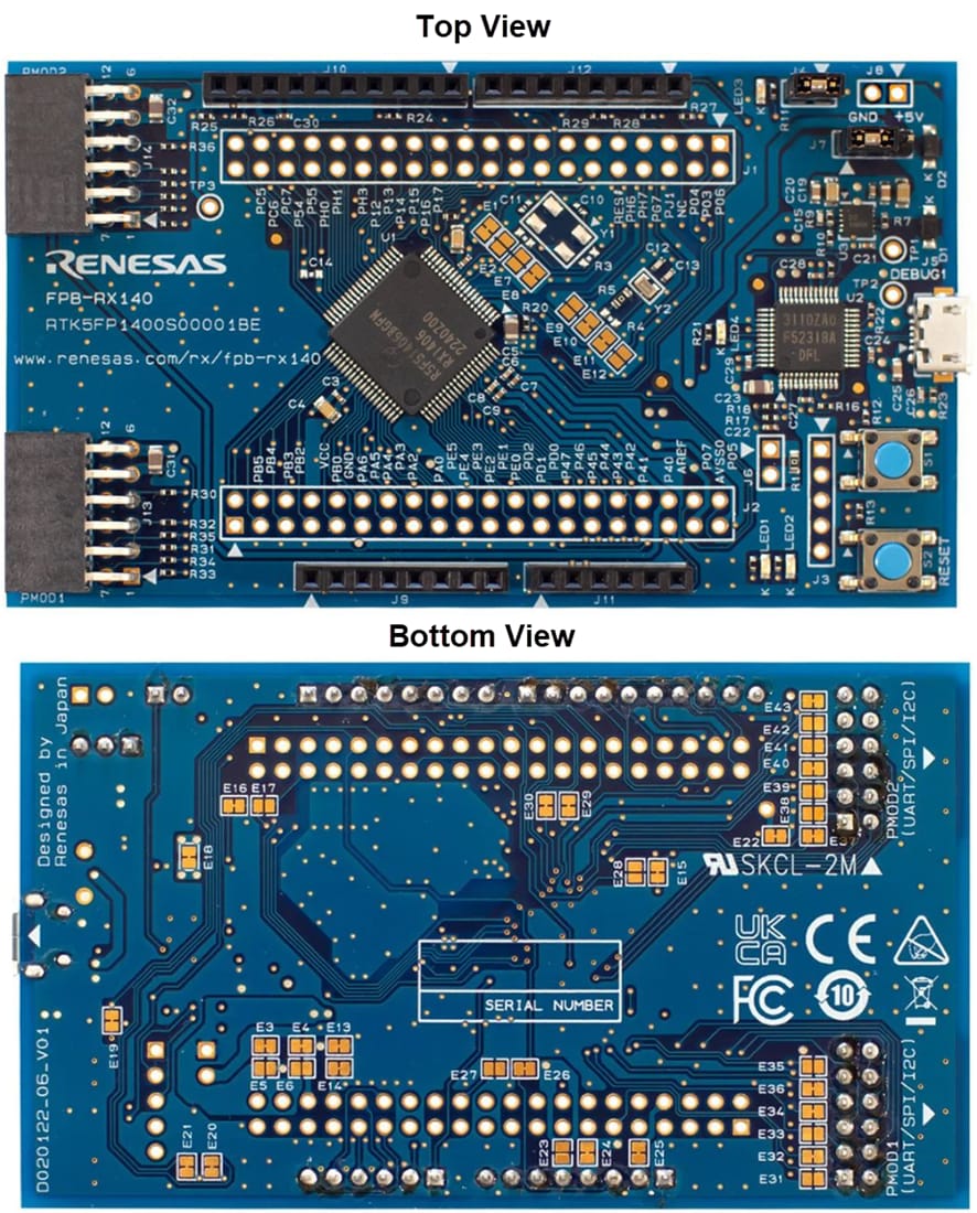 RTK5FP1400S00001BE高速プロトボード（RX140 MCU用） - Renesas | Mouser